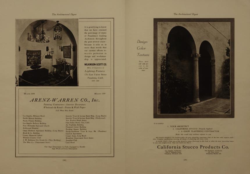 WILKINSON-SCOTT CO. | Architectural Digest | JANUARY 1925