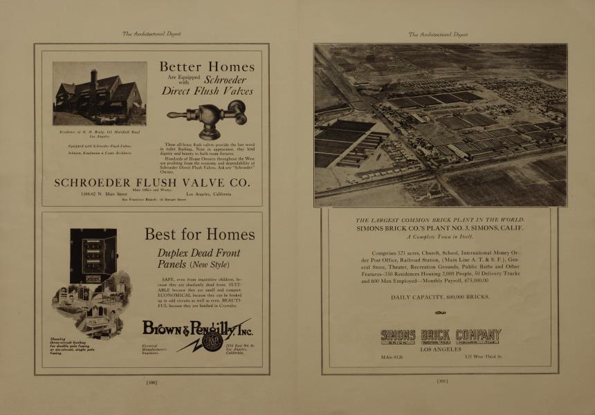 SIMONS BRICK COMPANY | Architectural Digest | JANUARY 1925
