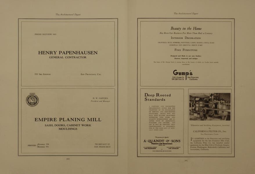 HENRY PAPENHAUSEN | Architectural Digest | JANUARY 1926