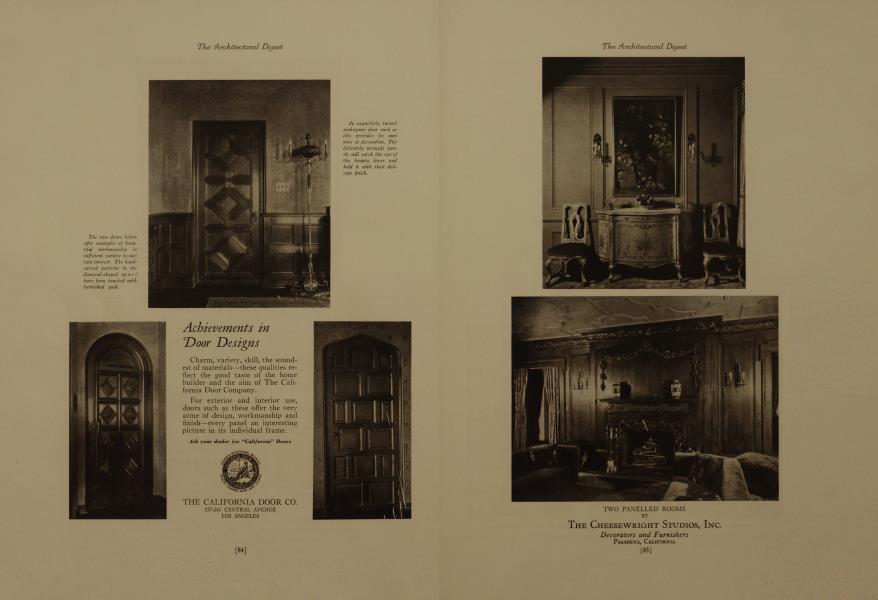 THE CHEESEWRIGHT STUDIOS, INC. | Architectural Digest | JANUARY 1926