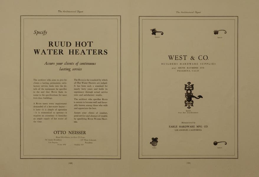 WEST & CO. | Architectural Digest | JANUARY 1926