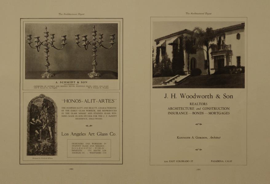 A. SCHMIDT & SON | Architectural Digest | JANUARY 1926