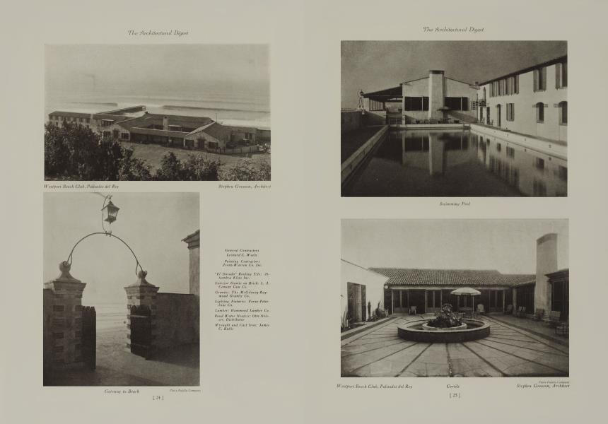 Westport Beach Club, Palisades del Rey —Stephen Goosson, Architect ...