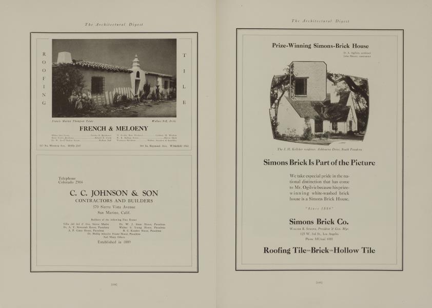 Simons Brick Co. | Architectural Digest | 1927