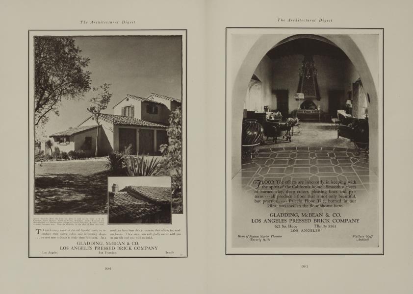 GLADDING, McBEAN & CO. | Architectural Digest | 1927