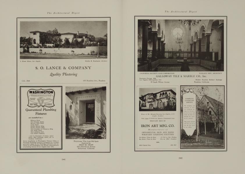 WASHINGTON IRON WORKS | Architectural Digest | 1927
