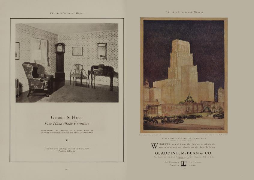 GLADDING, McBEAN & CO. | Architectural Digest | JANUARY 1928