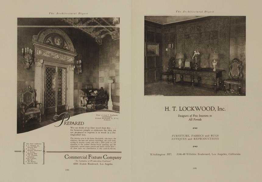 H. T. LOCKWOOD, Inc. | Architectural Digest | JANUARY 1929