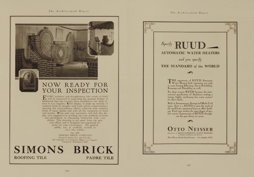 SIMONS BRICK | Architectural Digest | JANUARY 1929