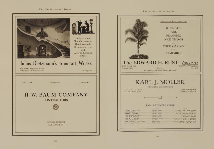 Julius Dietzmann's Ironcraft Works | Architectural Digest | JANUARY 1929