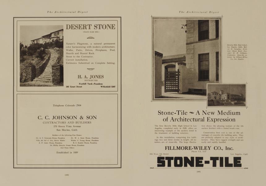 DESERT STONE | Architectural Digest | JANUARY 1929