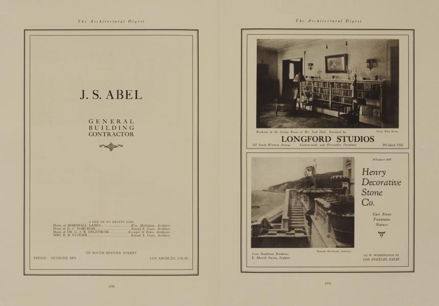 J. S. ABEL | Architectural Digest | JANUARY 1929