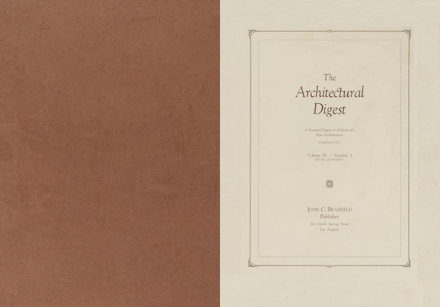| Architectural Digest | 1933 Volume IX Issue 1