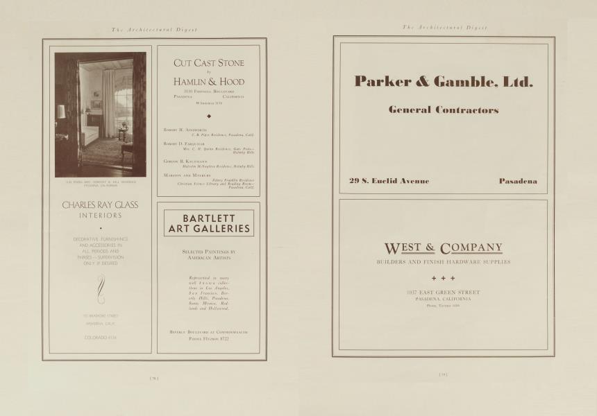 CHARLES RAY GLASS INTERIORS | Architectural Digest | 1933 Volume IX Issue 1