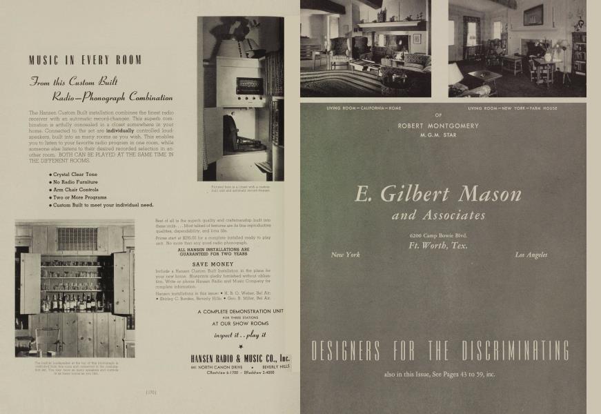 E. Gilbert Mason and Associates | Architectural Digest | JANUARY 1941