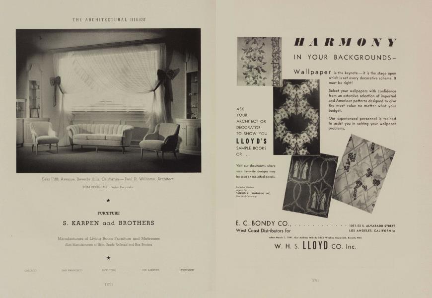 S. KARPEN and BROTHERS | Architectural Digest | JANUARY 1941