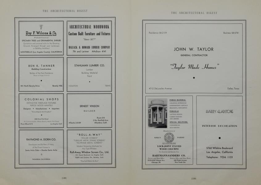 JOHN W. TAYLOR | Architectural Digest | JANUARY 1943