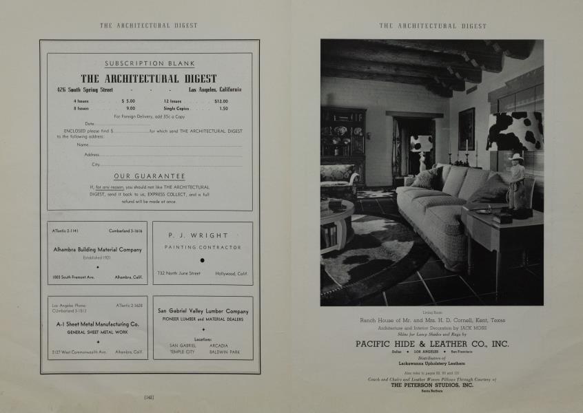 San Gabriel Valley Lumber Company | Architectural Digest | JANUARY 1943