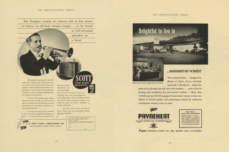E. H. SCOTT RADIO LABORATORIES, INC. | Architectural Digest | JANUARY 1945