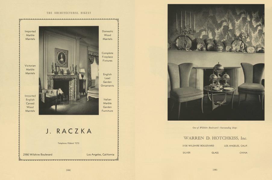 J. RACZKA | Architectural Digest | JANUARY 1945