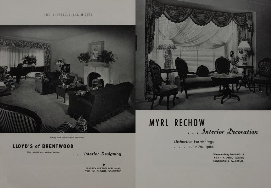 MYRL RECHOW Interior Decoration | Architectural Digest | JANUARY 1947