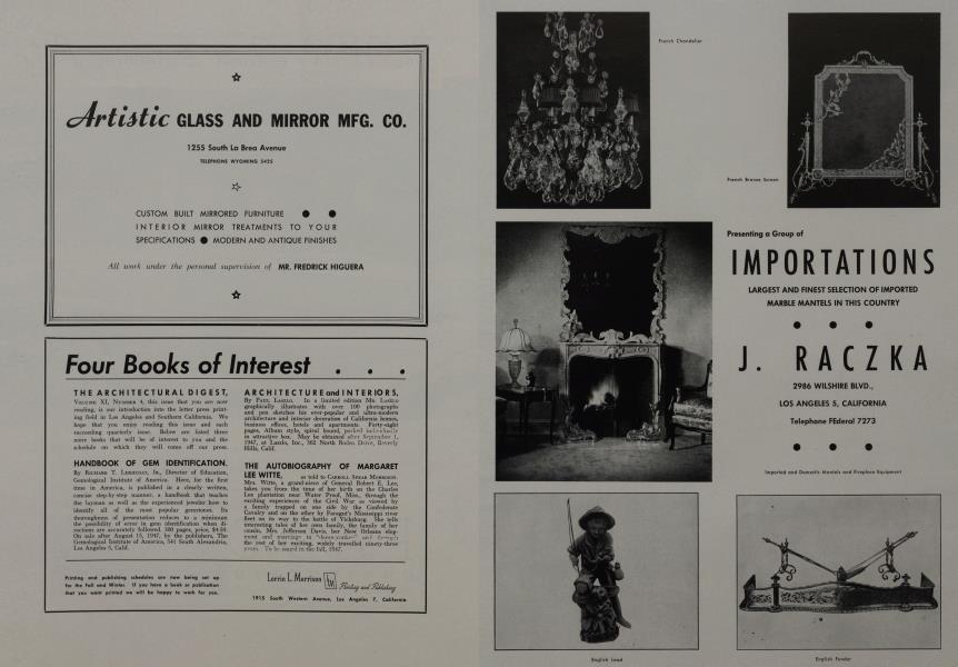 J. RACZKA | Architectural Digest | JANUARY 1947