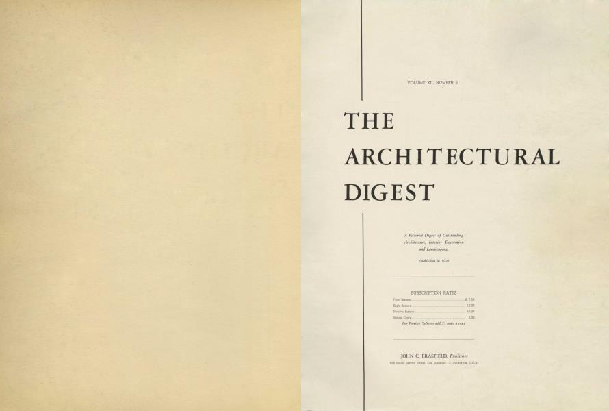 THE ARCHITECTURAL DIGEST | Architectural Digest | 1949 Volume XII Issue 3