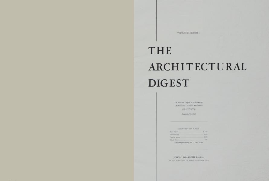 THE ARCHITECTURAL DIGEST | Architectural Digest | 1950 Volume XII Issue 4