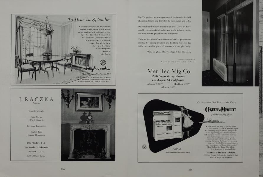 J. RACZKA | Architectural Digest | JANUARY 1951