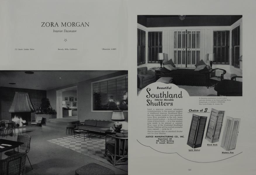 Zora Morgan | Architectural Digest | JANUARY 1954