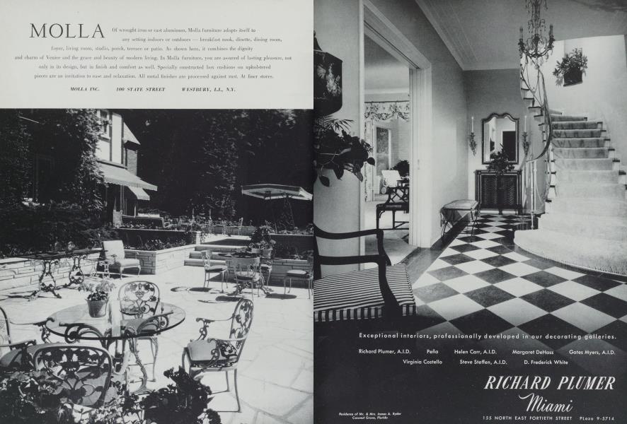 RICHARD PLUMER Miami | Architectural Digest | JANUARY 1956