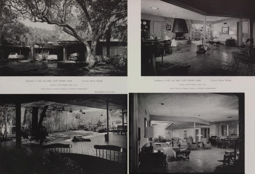 Residence of MR. and MRS. LOYD FRANK VANN Coconut Grove, Florida ...
