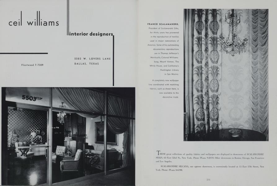 Ceil Williams | Architectural Digest | JANUARY 1958