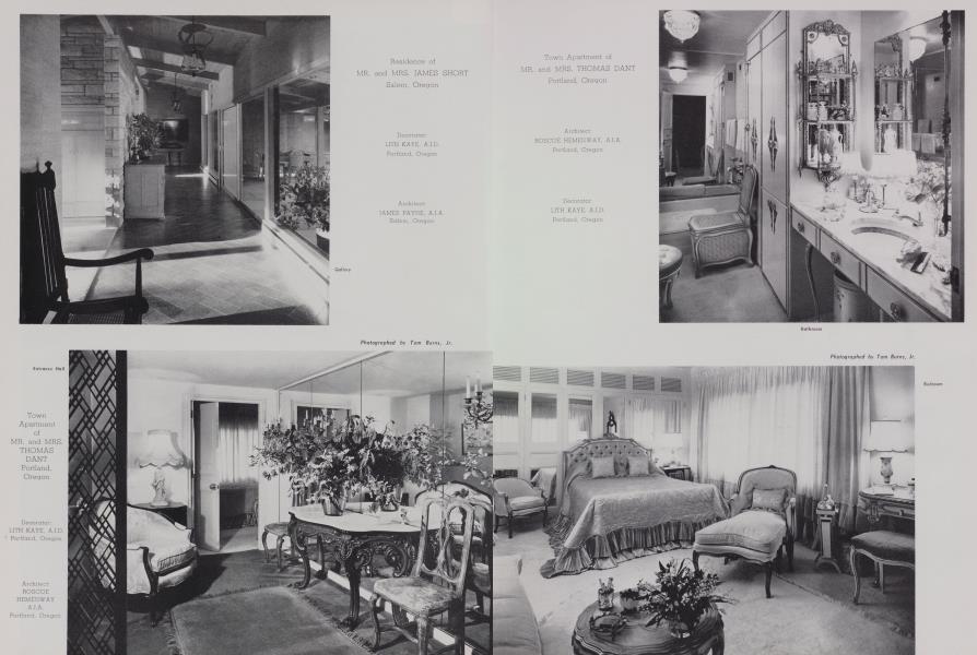 Town Apartment of MR. and MRS. THOMAS DANT —Portland, Oregon ...