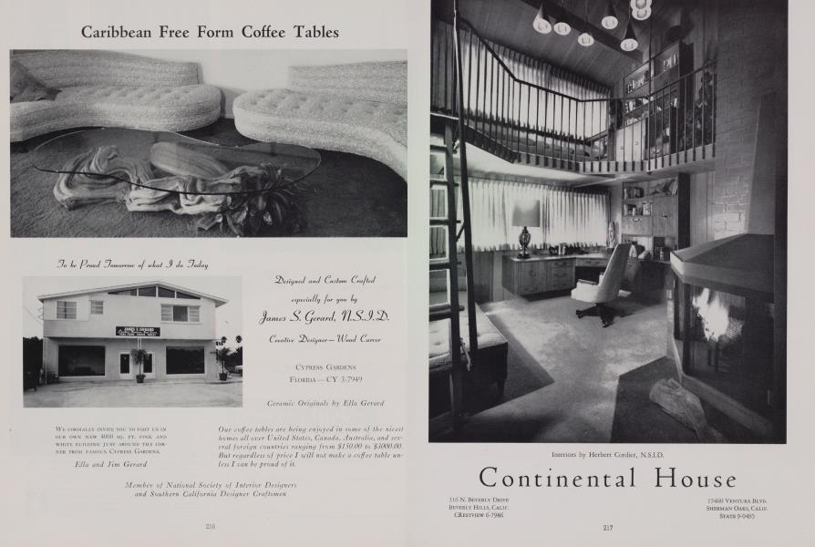 Continental House | Architectural Digest | SEPTEMBER 1960