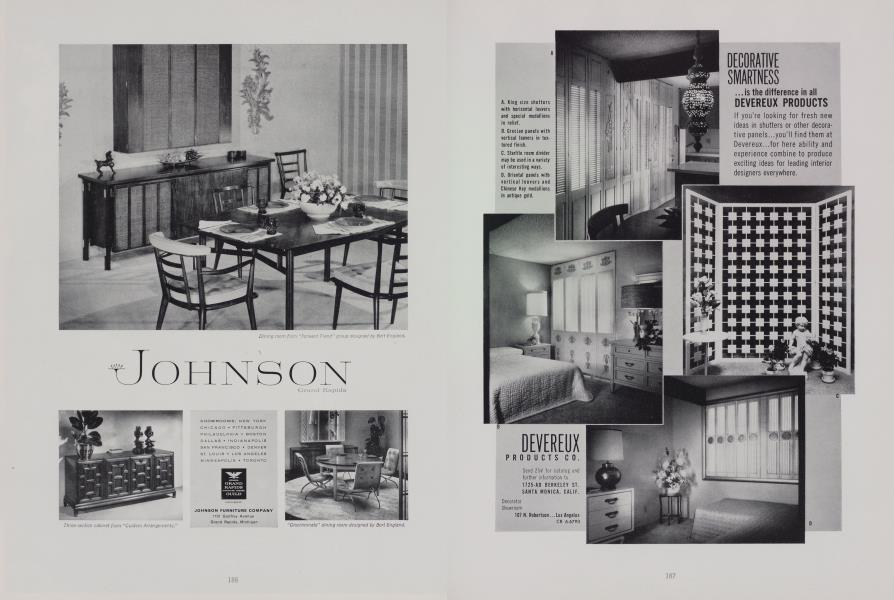 Johnson Furniture Company | Architectural Digest | SEPTEMBER 1960