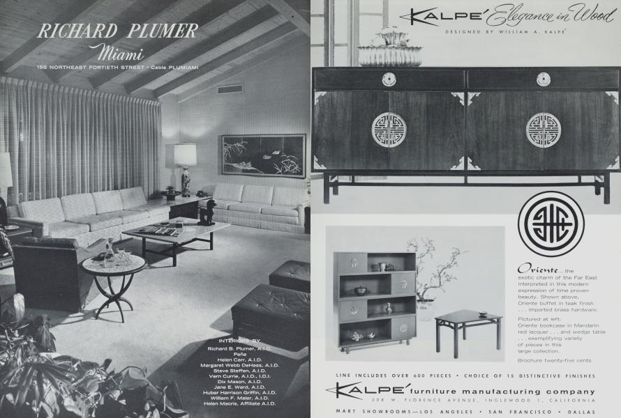 RICHARD PLUMER Miami | Architectural Digest | MARCH 1961