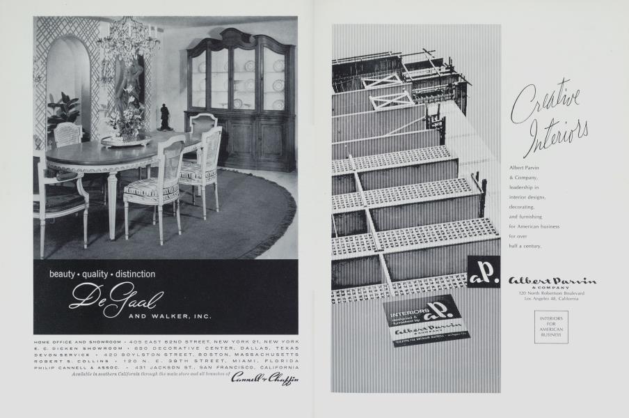 Albert Parvin & COMPANY | Architectural Digest | SEPTEMBER 1962