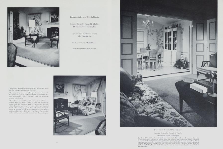 Residence in Beverly Hills, California | Architectural Digest | MARCH 1963