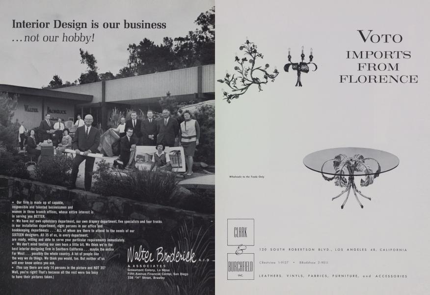 Walter Broderick A. I. D. & ASSOCIATES | Architectural Digest | JUNE 1965