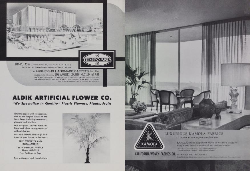ALDIK ARTIFICIAL FLOWER CO. | Architectural Digest | JUNE 1965