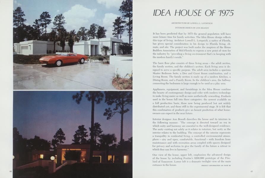 Idea House of 1975 | Architectural Digest | SEPTEMBER 1968
