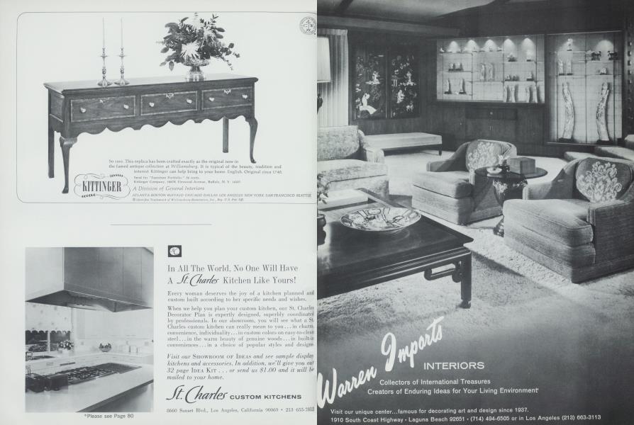 St. Charles CUSTOM KITCHENS | Architectural Digest | SEPTEMBER 1968