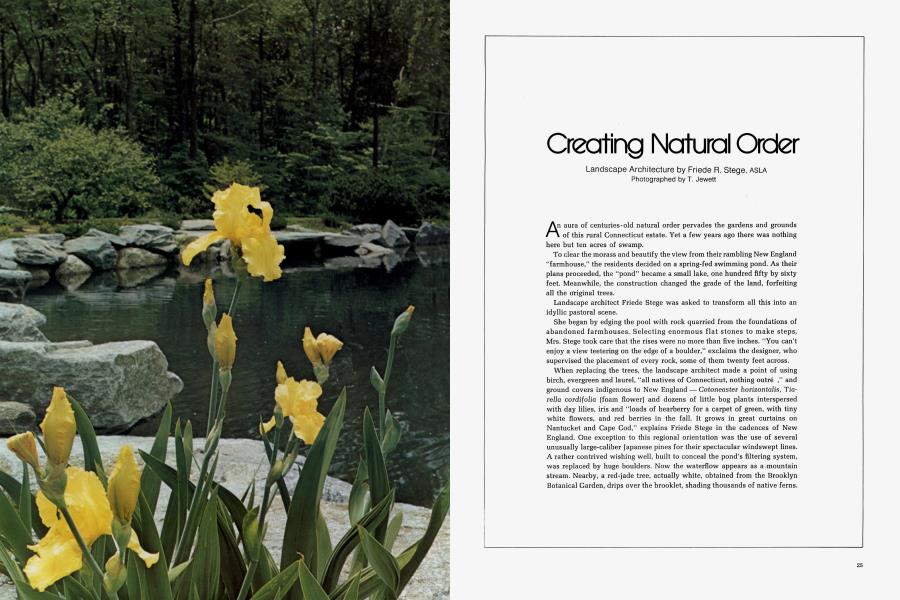 Creating Natural Order | Architectural Digest | MAY/JUNE 1973
