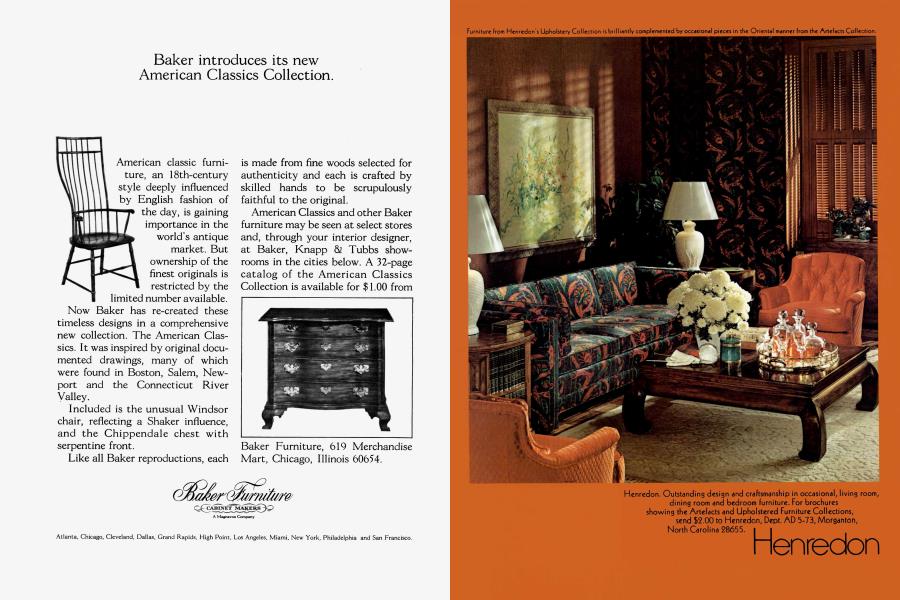 Henredon | Architectural Digest | MAY/JUNE 1973