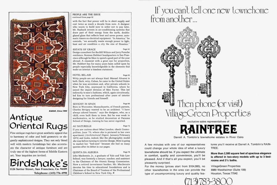 RAINTREE | Architectural Digest | JULY/AUGUST 1973