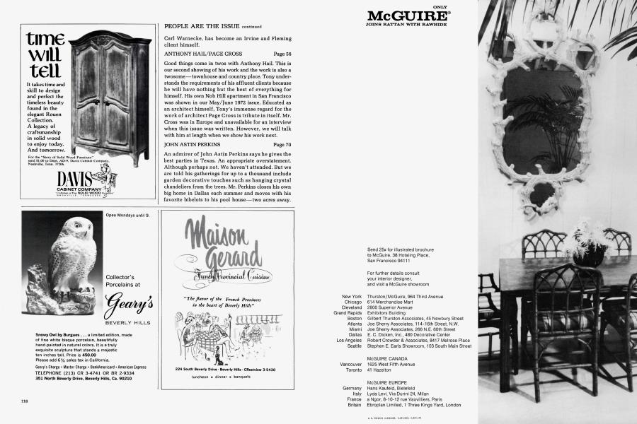 Davis Cabinet Company | Architectural Digest | SEPTEMBER/OCTOBER 1973