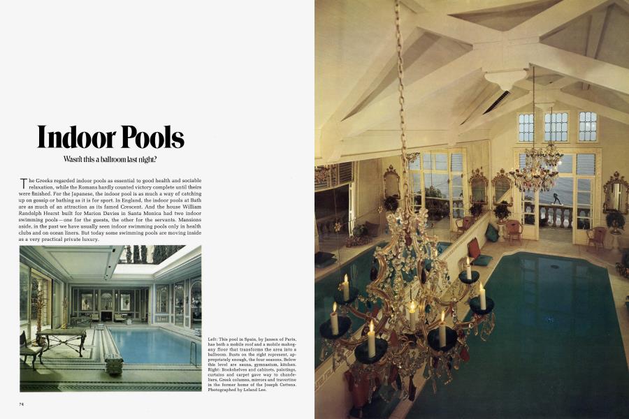 Indoor Pools | Architectural Digest | JANUARY/FEBRUARY 1974