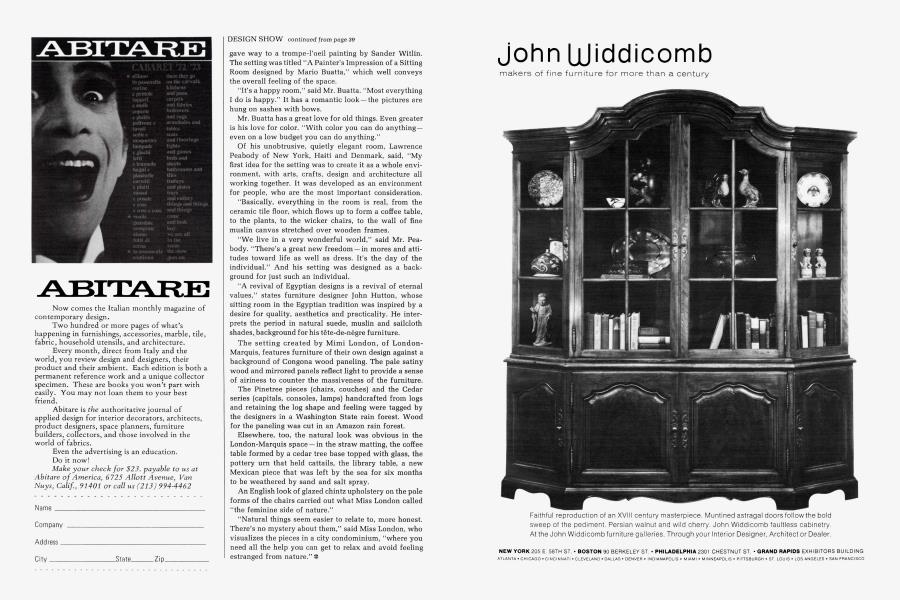 ABITARE | Architectural Digest | MARCH/APRIL 1974