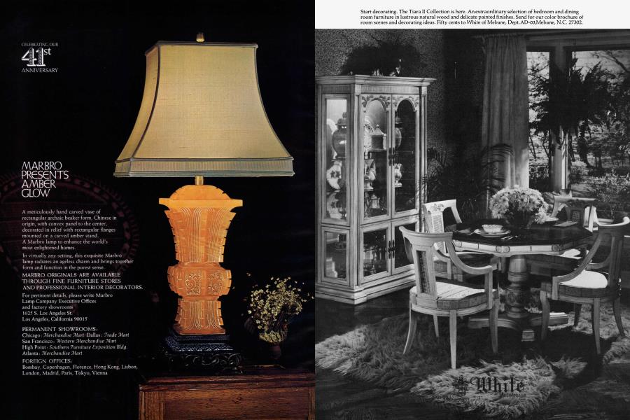 White of Mebane | Architectural Digest | MARCH/APRIL 1974